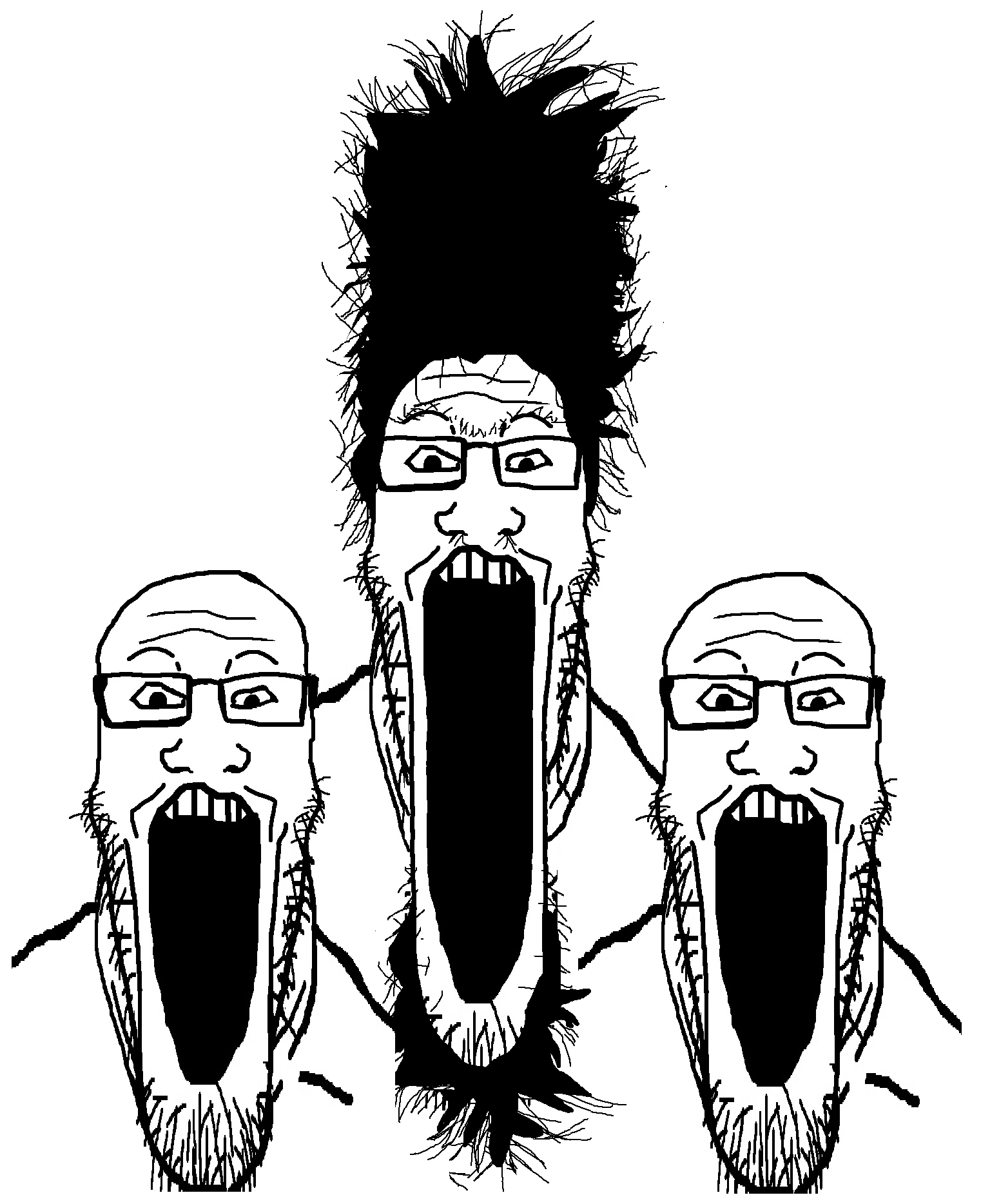The Soy Trio Soy Boy Face Soyjak Know Your Meme
