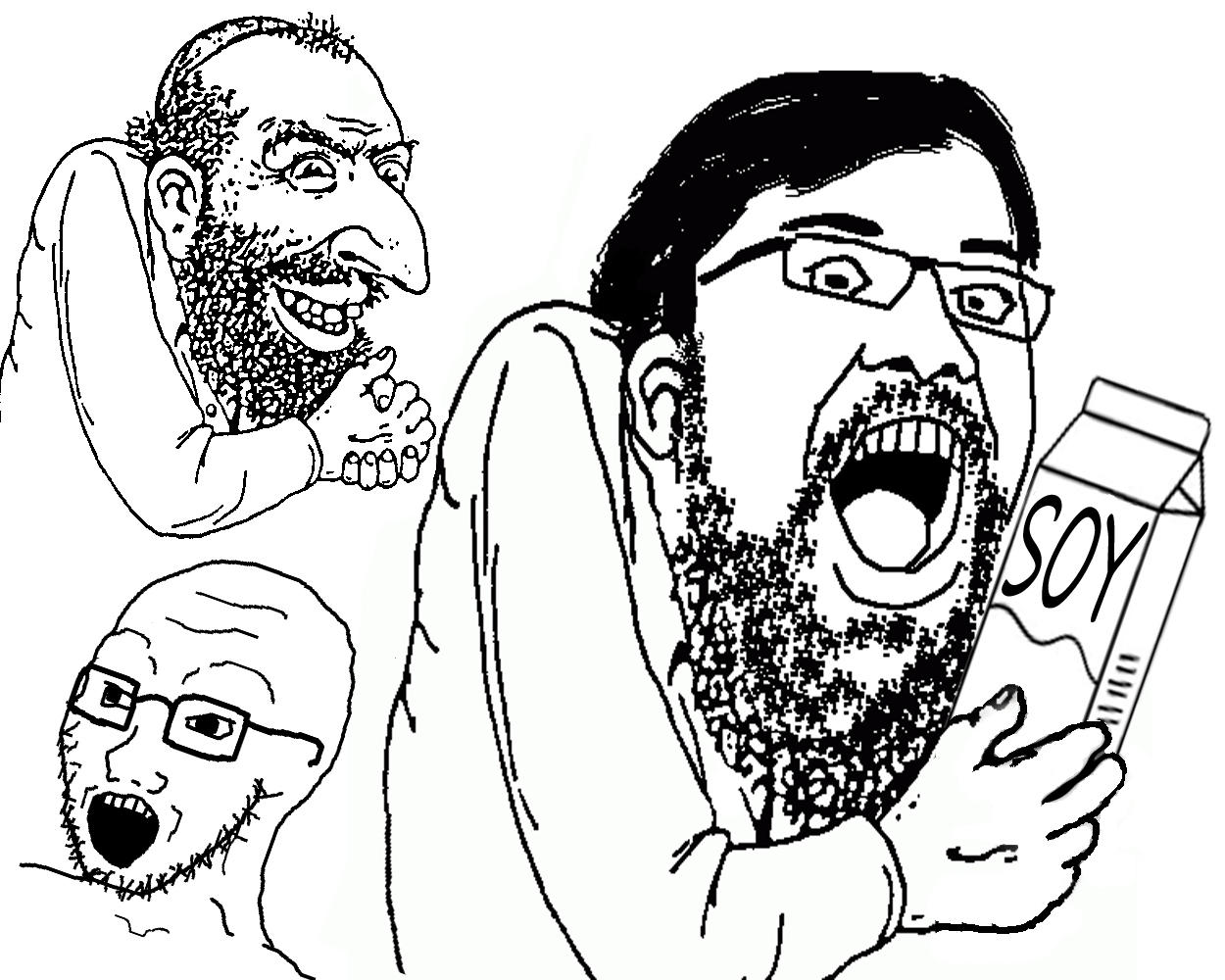 happy merchant soy | Soy Boy Face / Soyjak | Know Your Meme