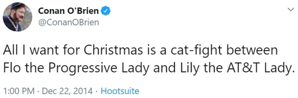 All I want for Christmas is a cat-fight between Flo the Progressive ...