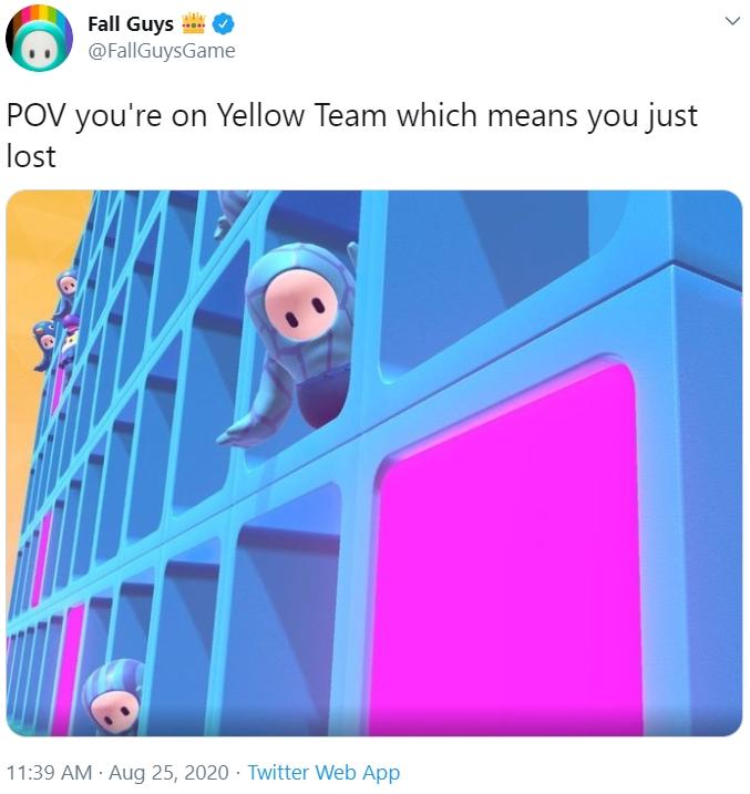 POV: You're on Yellow Team | Fall Guys' Yellow Team | Know Your Meme