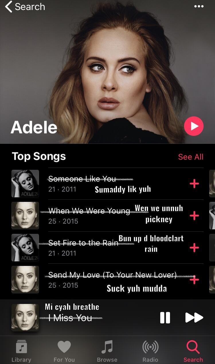 Apple Music | Adele's Notting Hill Carnival Photo | Know Your Meme