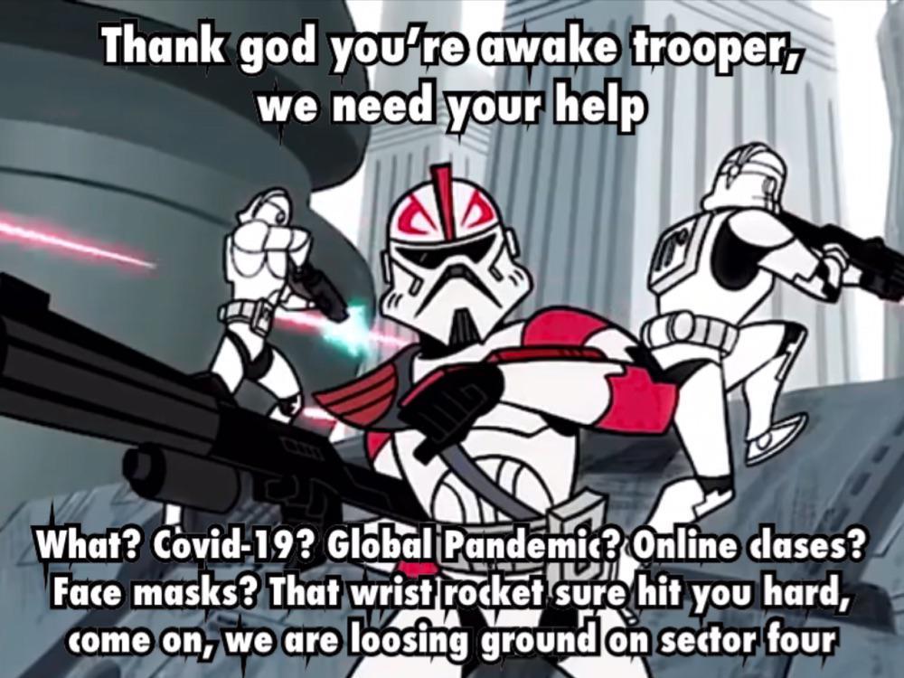 Thank god you're awake trooper | You're Finally Awake / You Hit Your ...