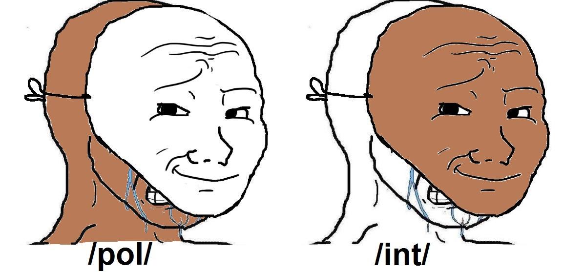 The difference between /pol/ and /int/ | 4chan | Know Your Meme
