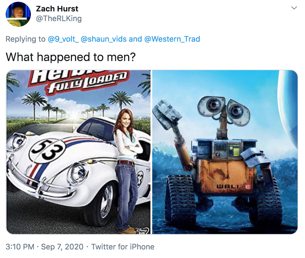 herbie, wall-e | What Happened To Men? | Know Your Meme