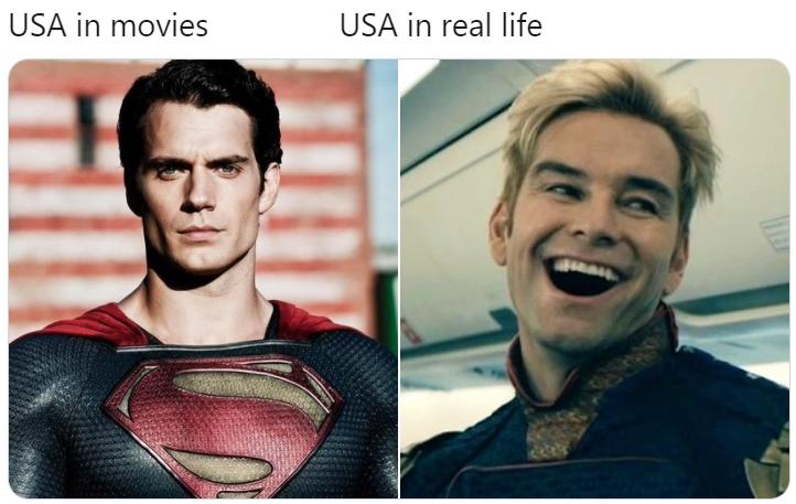 USA in movies / USA in real life | Homelander | Know Your Meme