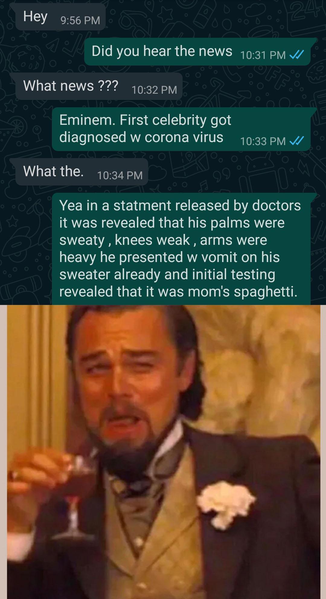 BREAKING: Eminem diagnosed with TALENT-19 | Mom's Spaghetti | Know Your ...