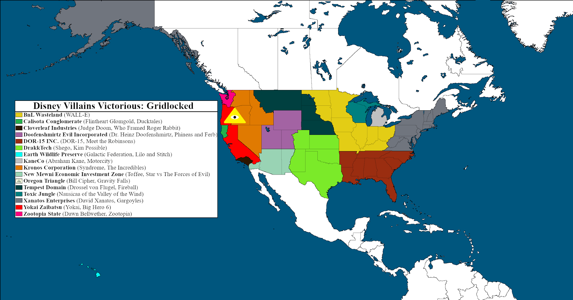 Disney Villains Victorious: Gridlocked map, Most Recent edition ...
