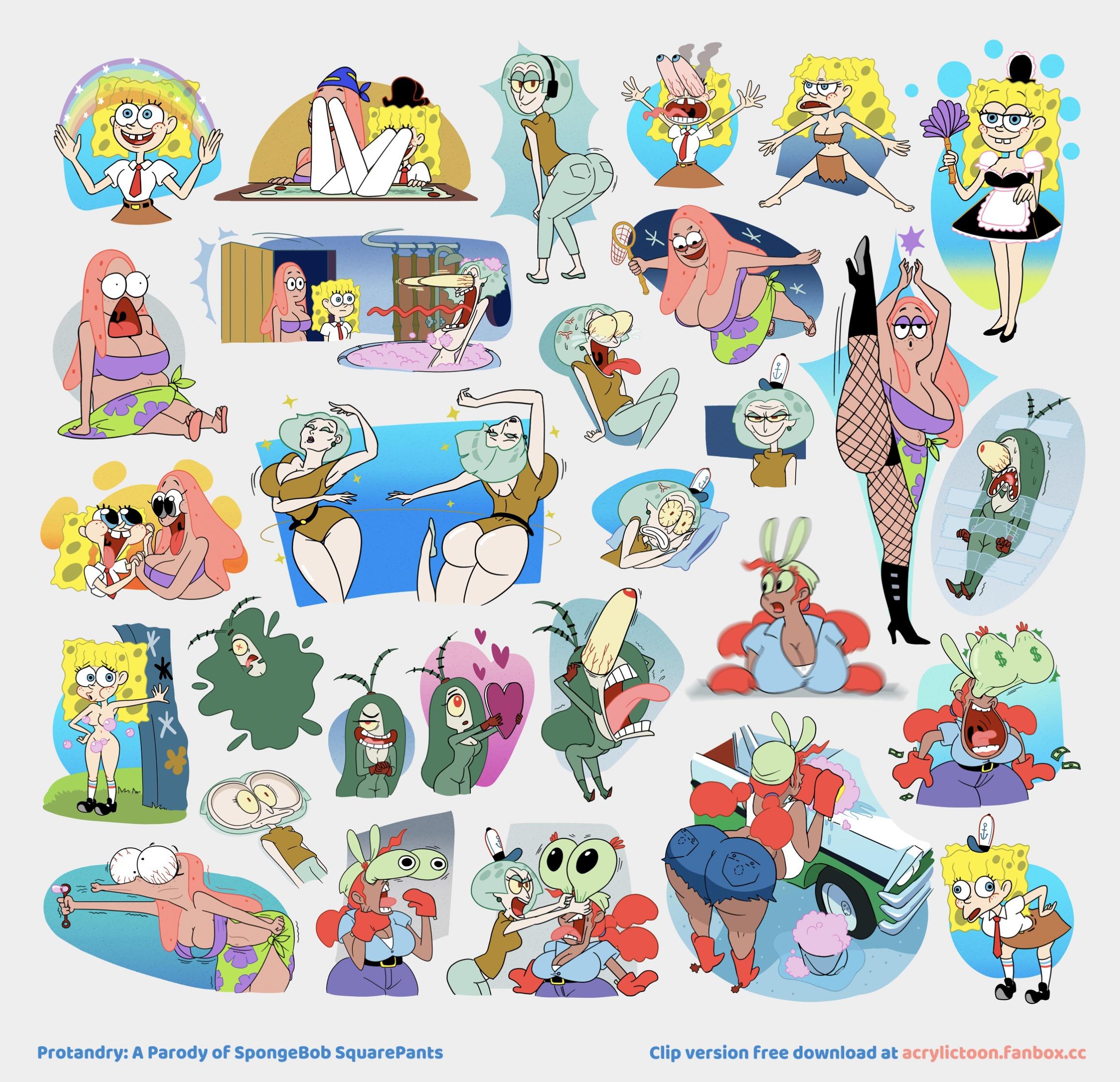 Rule 63 Spongebob and crew part 2 | Rule 63 | Know Your Meme