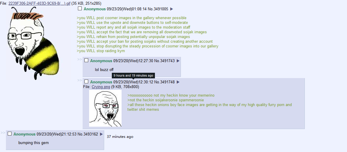 9 hour gap between posts, and all it is a meager bump | Know Your Meme ...