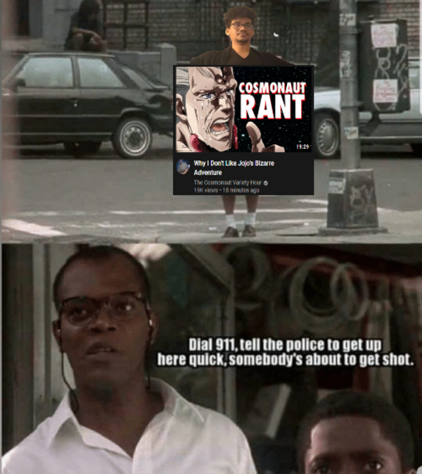 Cosmonaut about to get shot. | JoJo's Bizarre Adventure | Know Your Meme