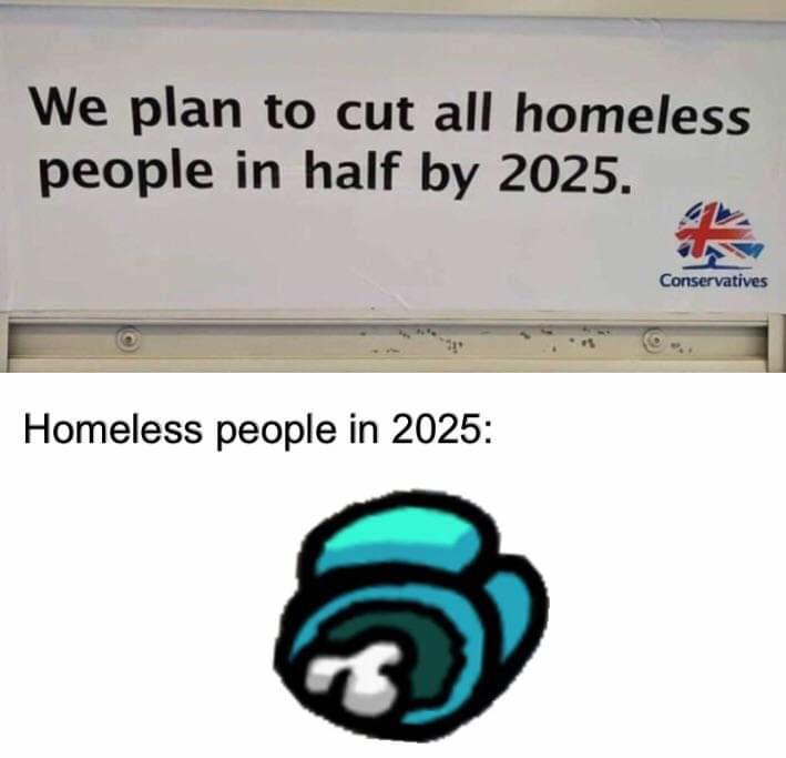 Cut the homeless population in half! | Among Us | Know Your Meme