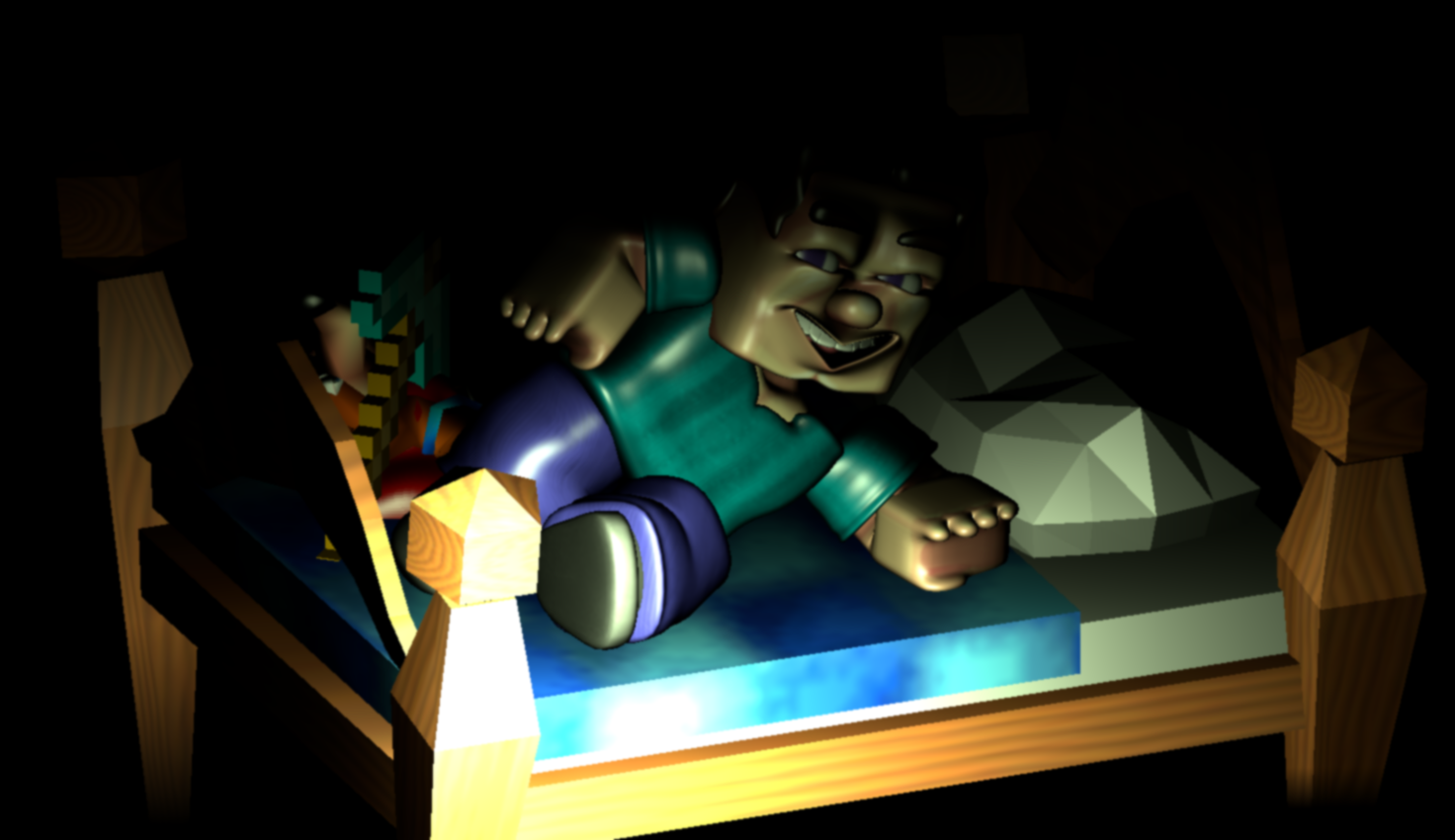Steve going to bed | Grotesque Steve / Steveposting | Know Your Meme