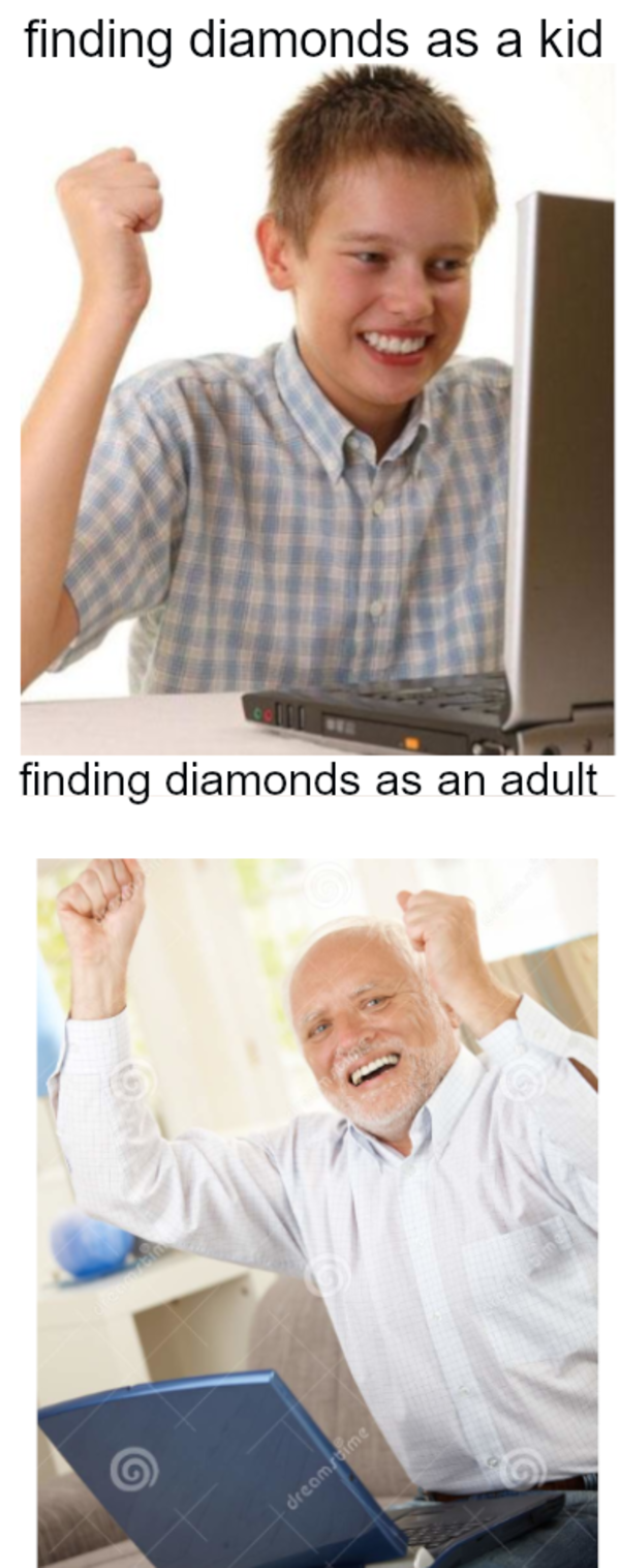 diamonds! yay! | /r/MinecraftMemes | Minecraft | Know Your Meme
