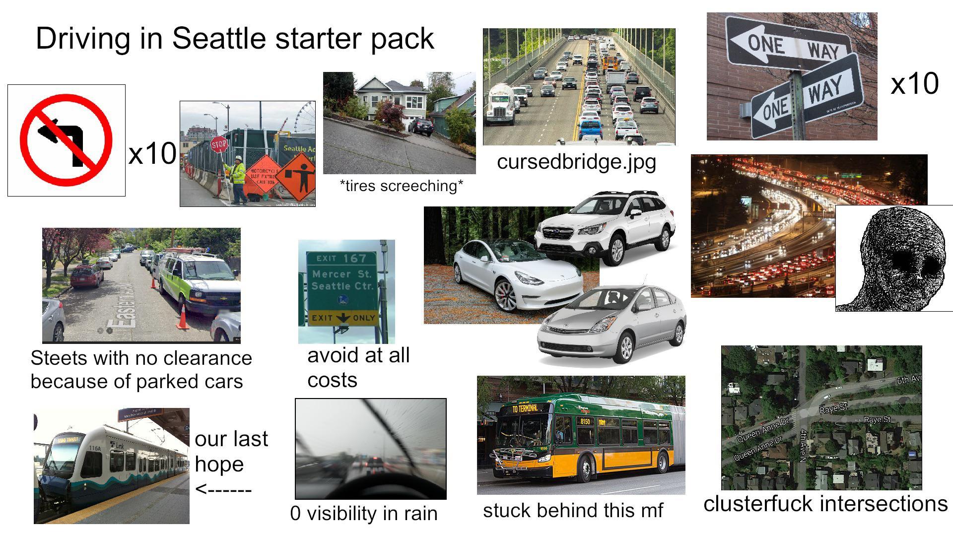 Driving in Seattle starter pack | /r/starterpacks | Starter Packs ...