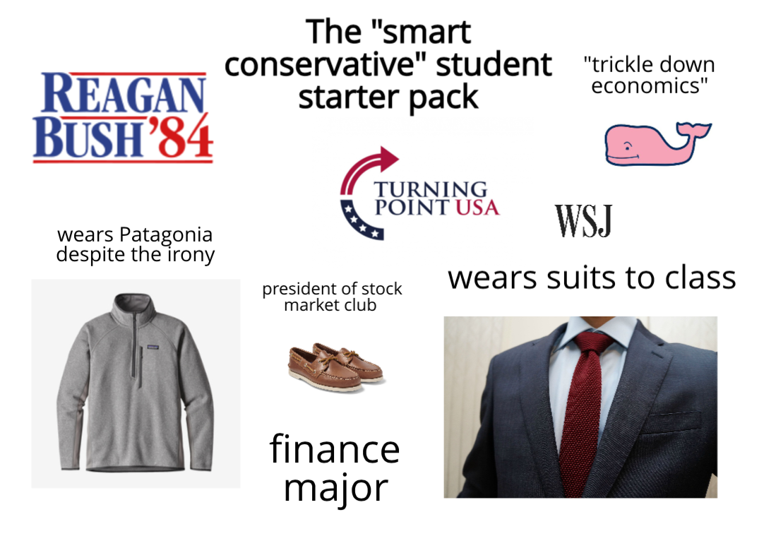 The smart (aka fiscal) conservative student starter pack | /r/starterpacks | Starter Packs ...