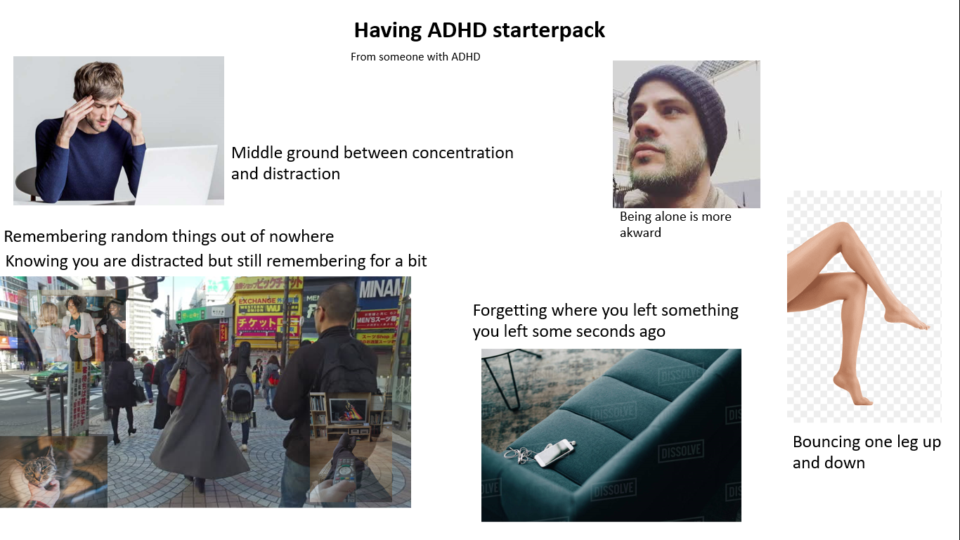 Having ADHD starter pack from someone with ADHD | /r/starterpacks ...