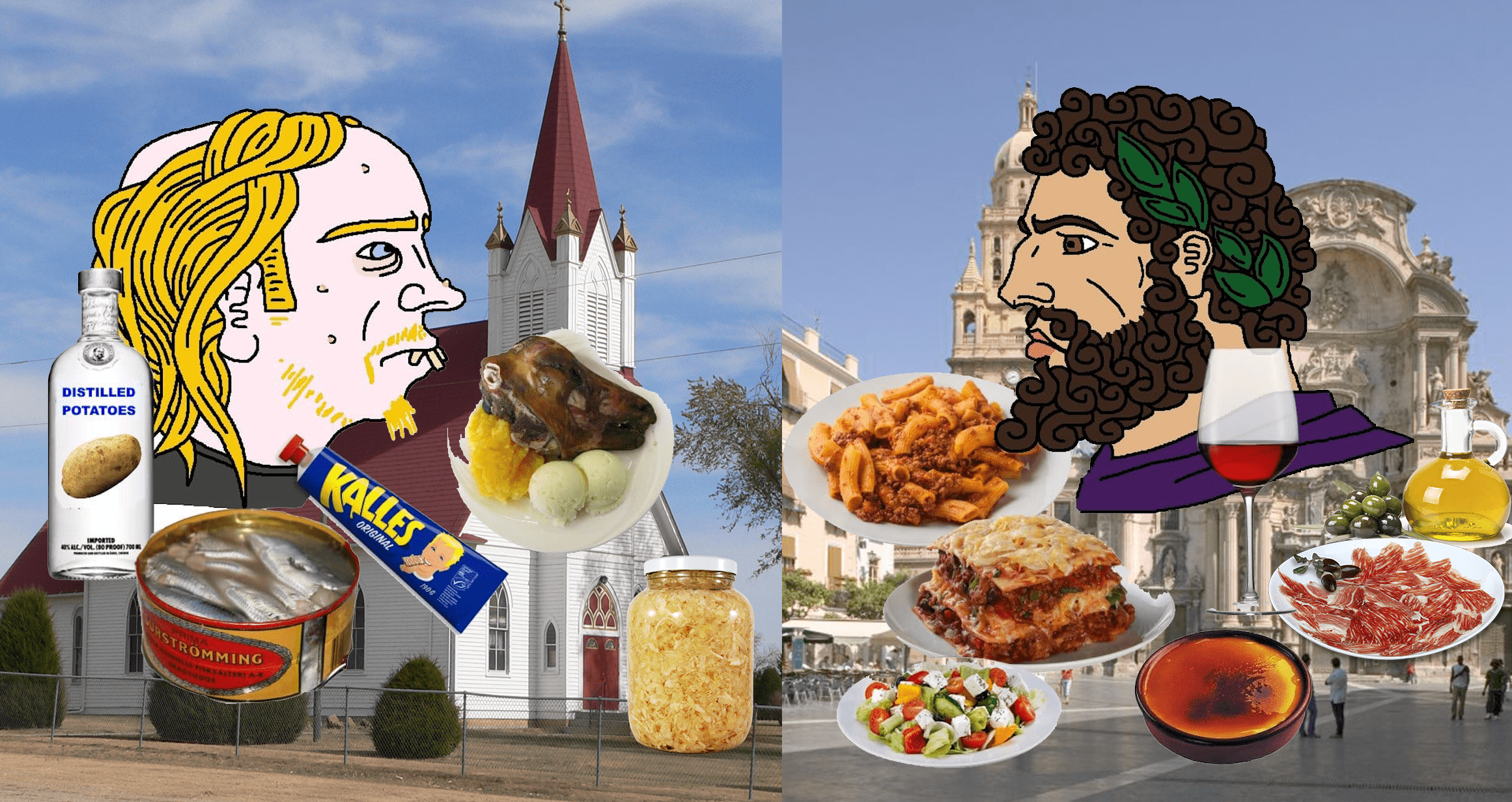 Nordic Food vs Mediterranean Food | Nordic / Mediterranean | Know Your Meme