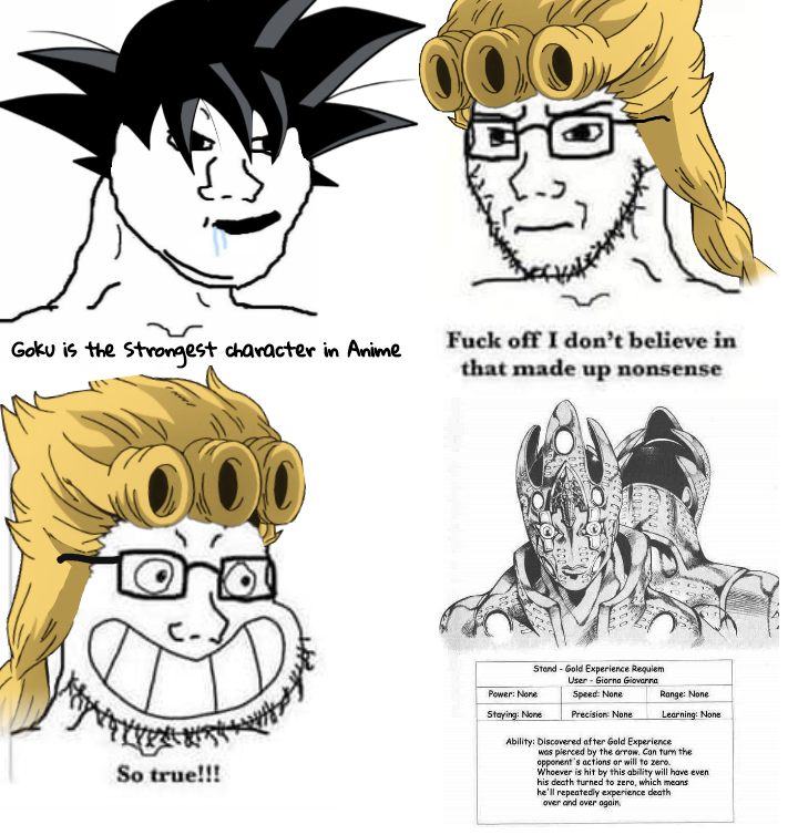"gEr CoULd sOLo tHe dBz UNivErsE" | /r/ShitPostCrusaders/ | JoJo's ...