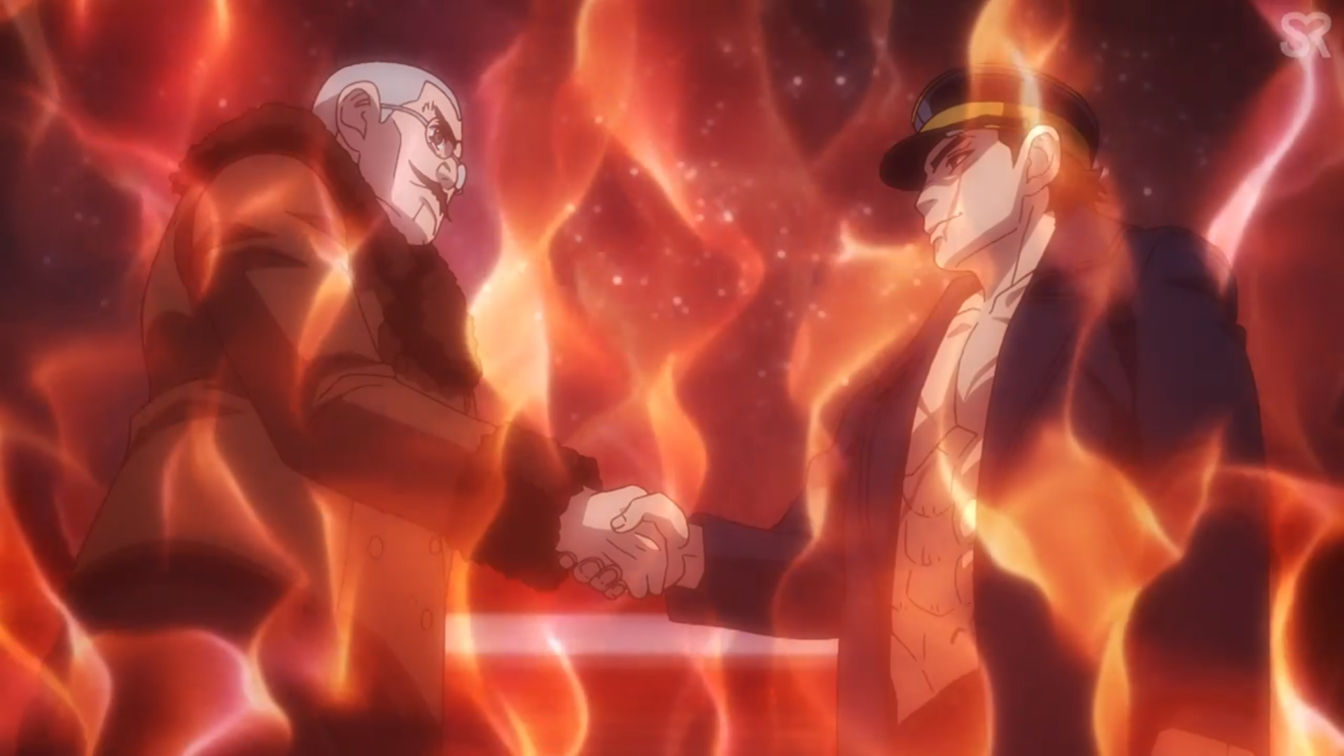 Gansoku and Saiichi Epic Handshake | Anime / Manga | Know Your Meme