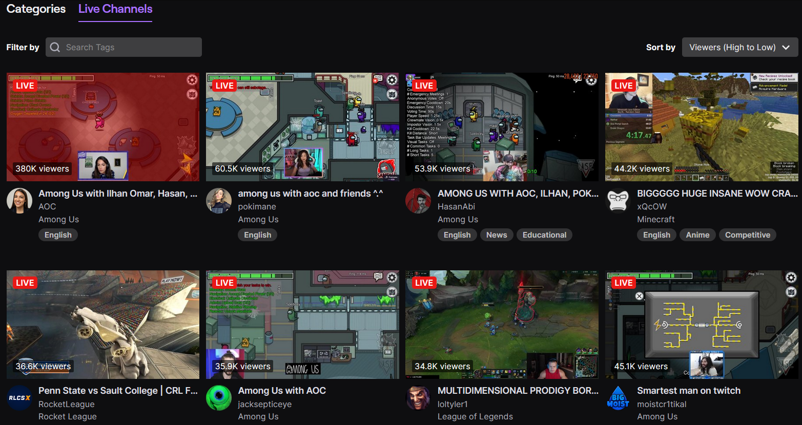 AOC and friends reached over 550k viewers on Twitch | AOC's 'Among Us ...