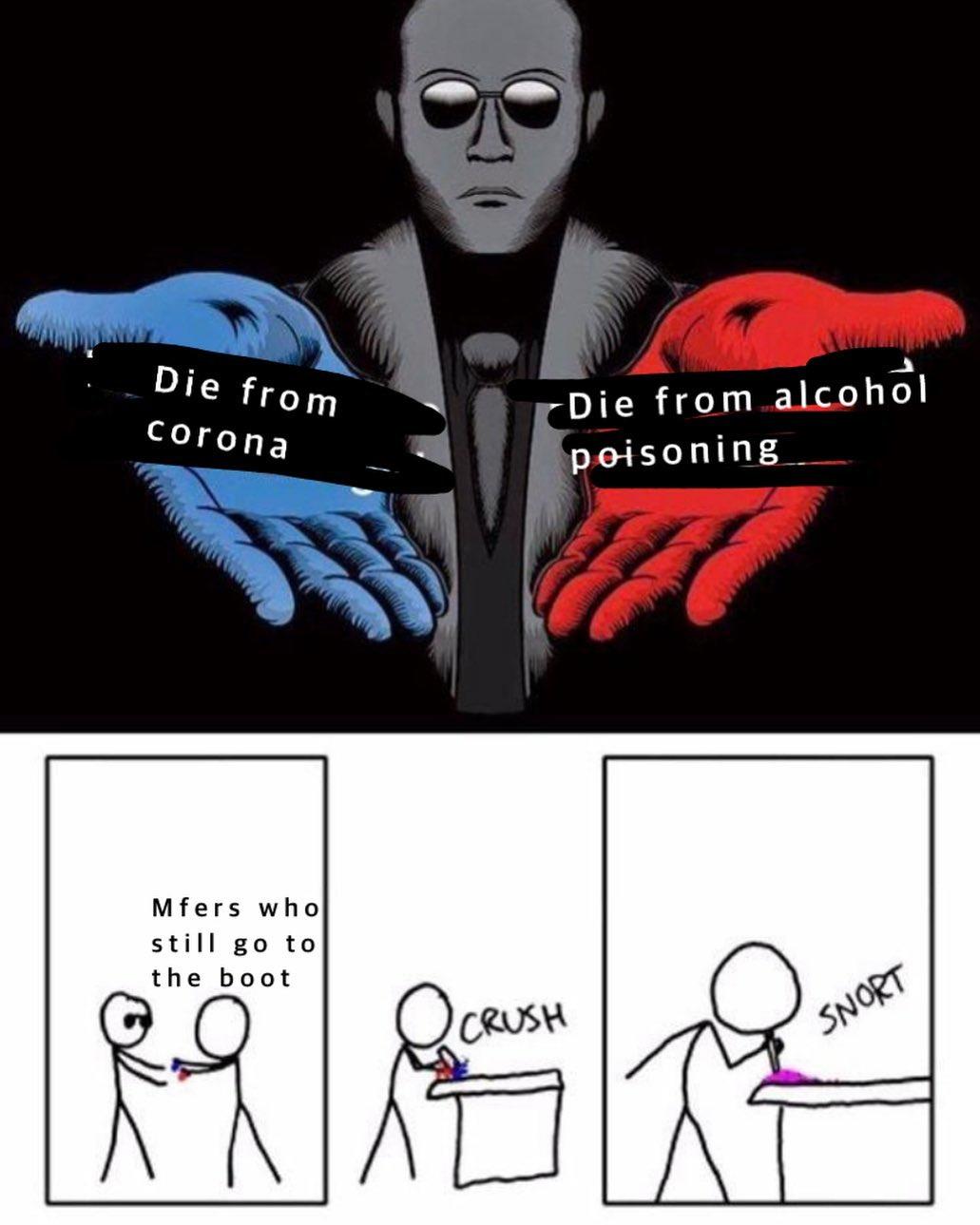 Decisions | Snorting the Blue Pill and Red Pill | Know Your Meme