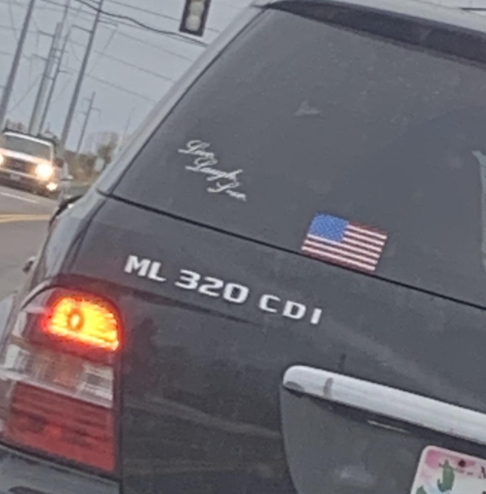 Karen-mobile spotted on the way home from the gym. Note sequined ...