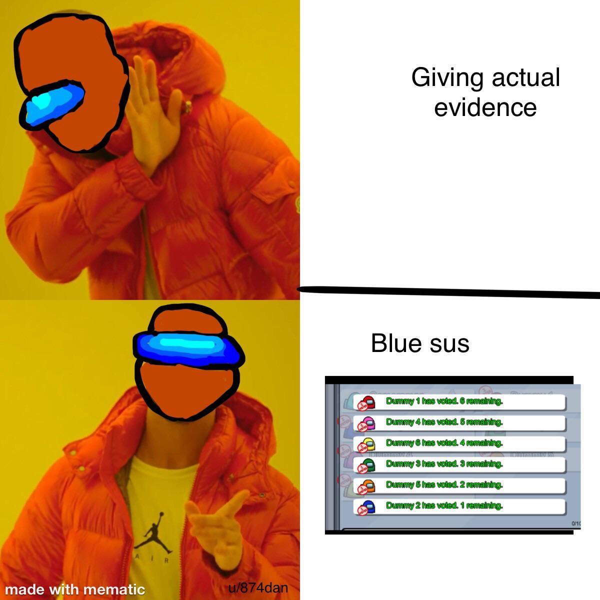 Blue sus guys vote him out | /r/AmongUsMemes | Among Us | Know Your Meme