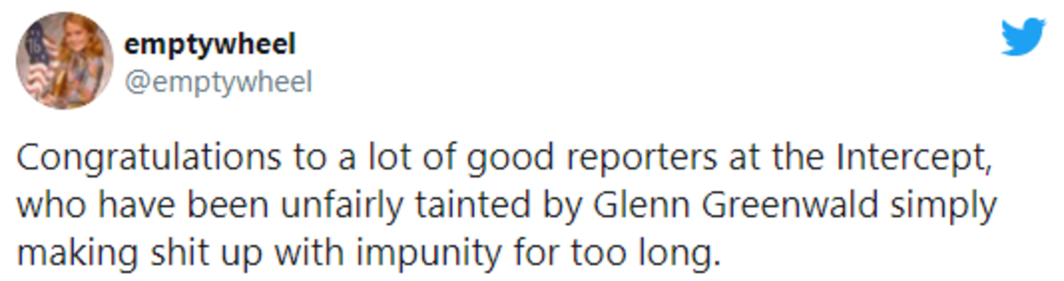 Glenn Greenwald Resignation Tweet emptywheel | Glenn Greenwald's ...