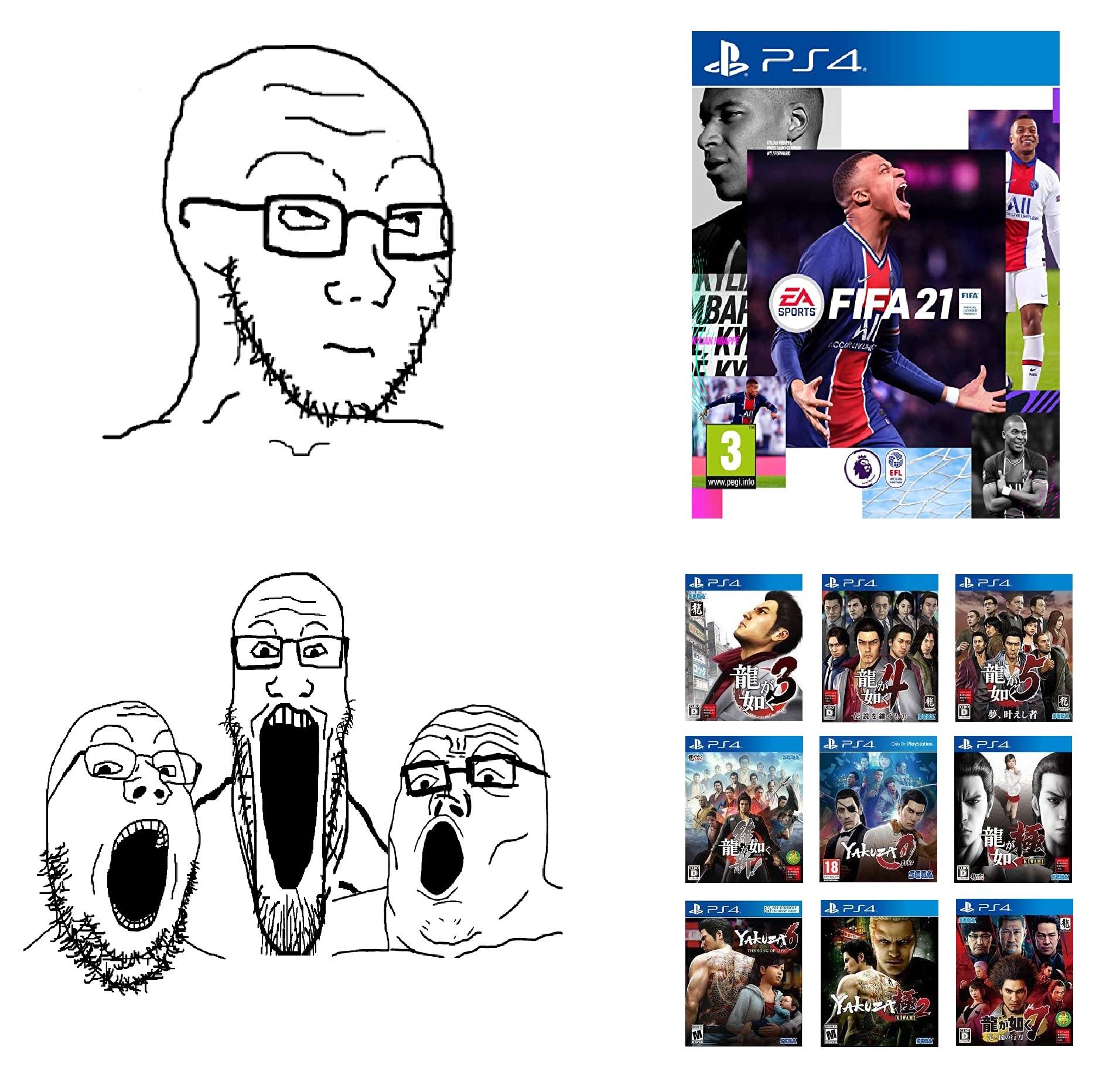 they're all the same games | Soy Boy Face / Soyjak | Know Your Meme