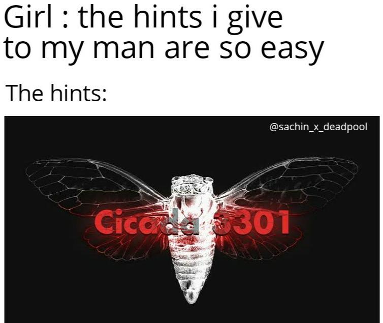 Girl hints | cicada 3301 | sachinxdeadpool | Cicada 3301 | Know Your Meme
