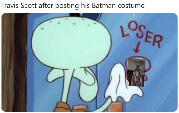 Travis Scott after posting his Batman costume | Travis Scott's Batman ...