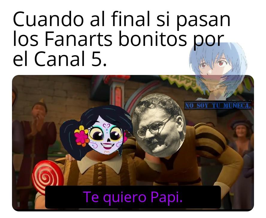 When at the end they put the pretty fanarts on Canal 5 | Catalina la ...