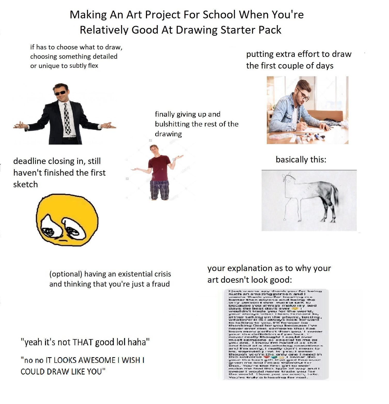 Making An Art Project For School When You re Relatively Good At Drawing