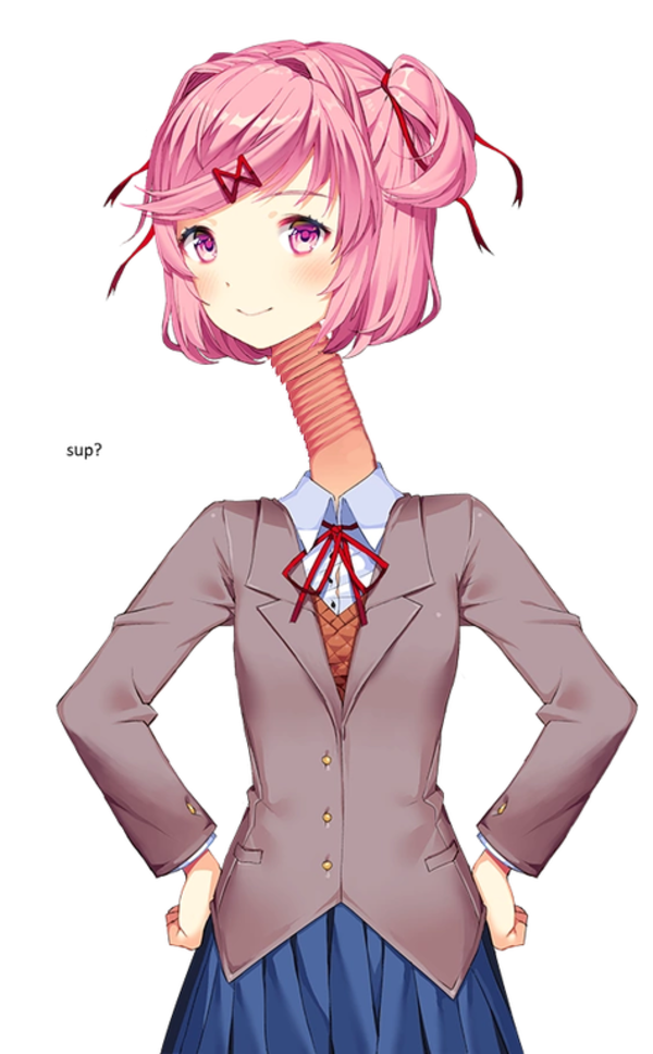 Natsuki's Mega Chin | Hirohito's Mega Chin | Know Your Meme