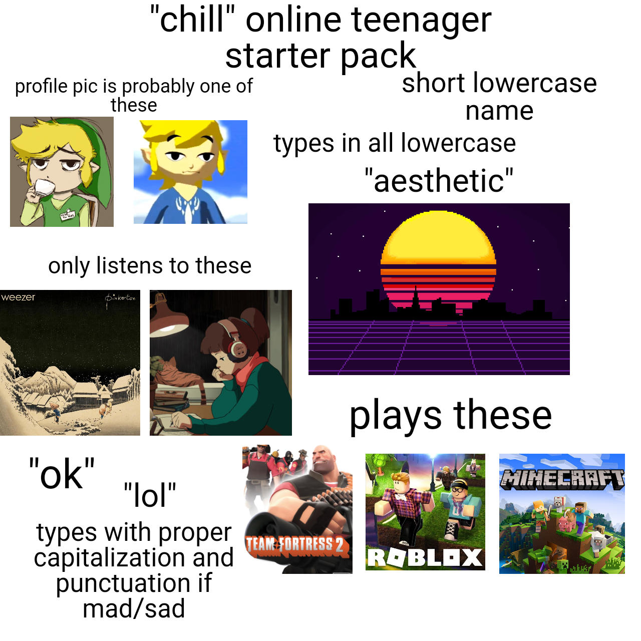 "chill" online teenager starter pack | /r/starterpacks | Starter Packs ...