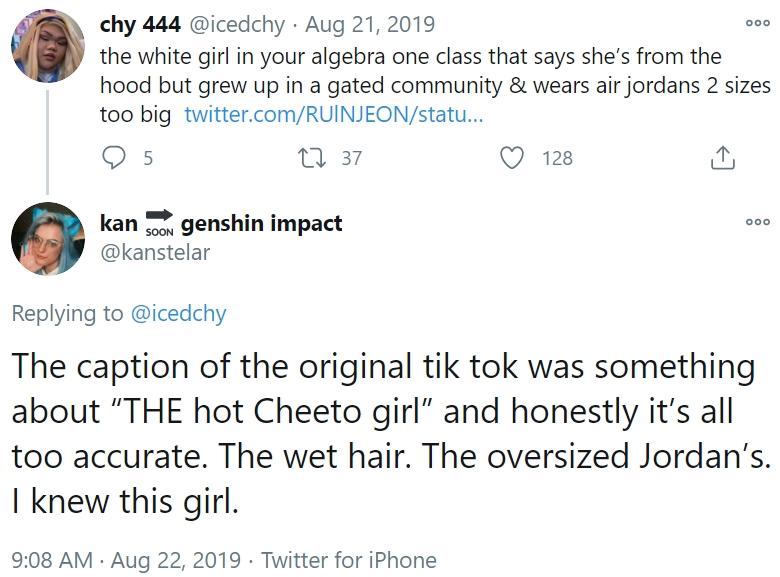 The caption of the original tik tok was something about “THE hot Cheeto ...