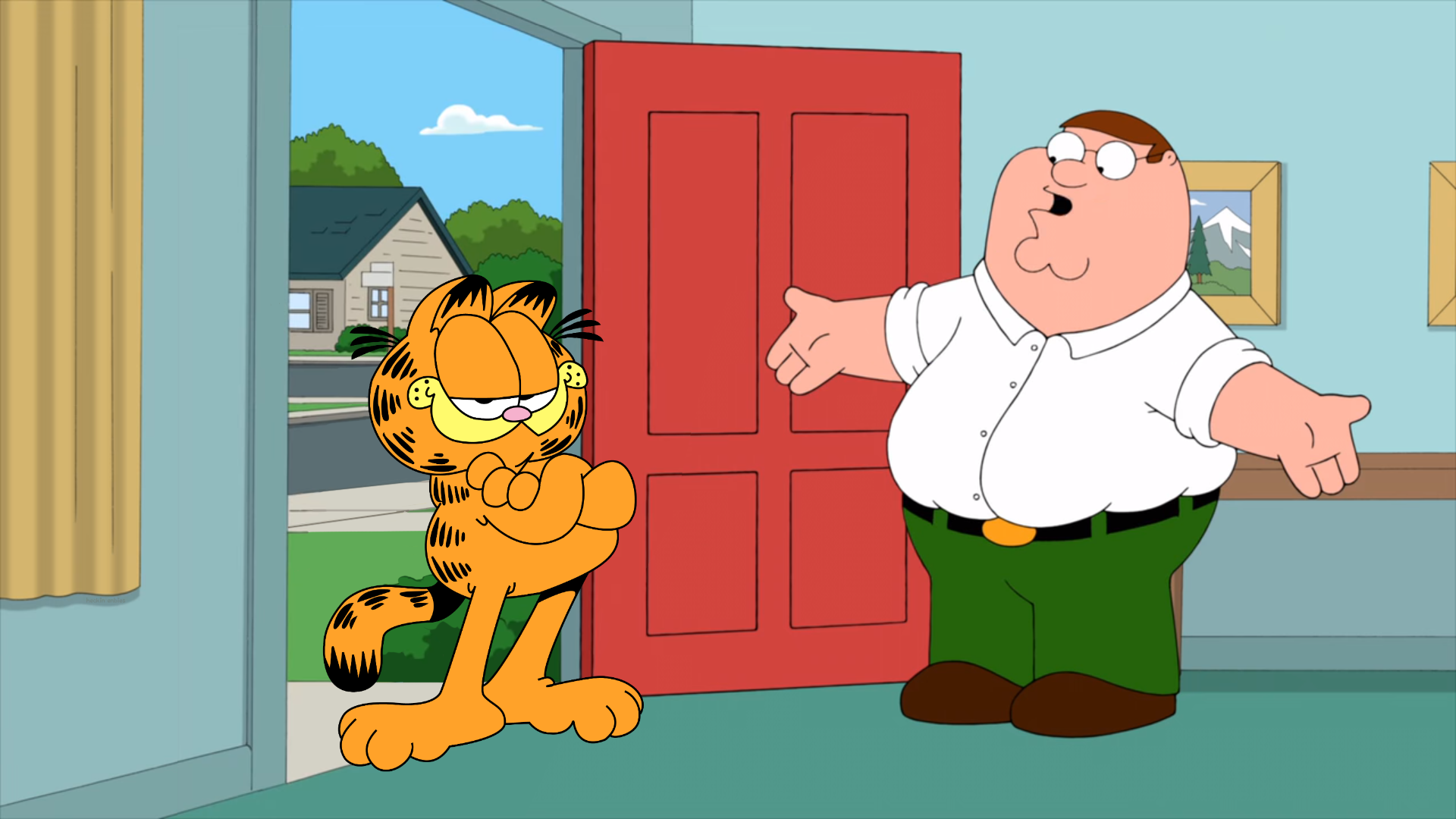 Holy crap Lois, it's Garfield! | Peter Griffin At The Door / "Holy Crap ...