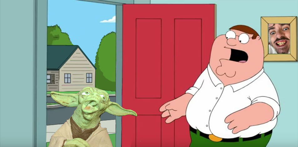 Holy crap Lois, it's that Yoda puppet vlogger Pimp Master Broda ...