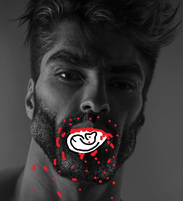 GigaChad devours another wojak's ears. | GigaChad | Know Your Meme