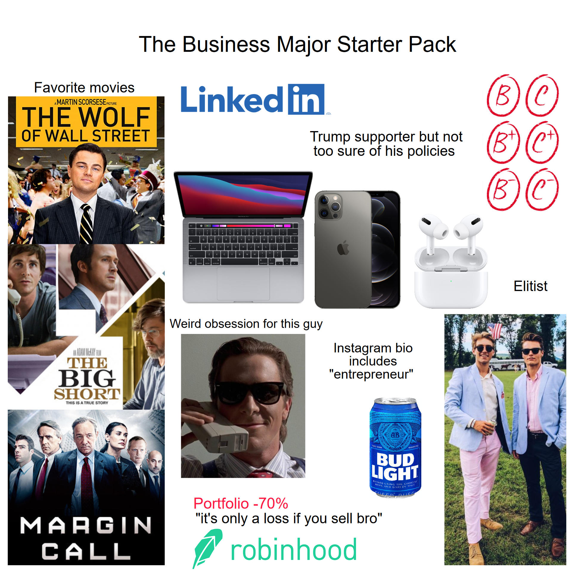 The Business Major Starter Pack | /r/starterpacks | Starter Packs ...