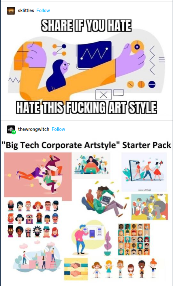 Big tech corporate artstyle starter pack | /r/starterpacks | Starter ...