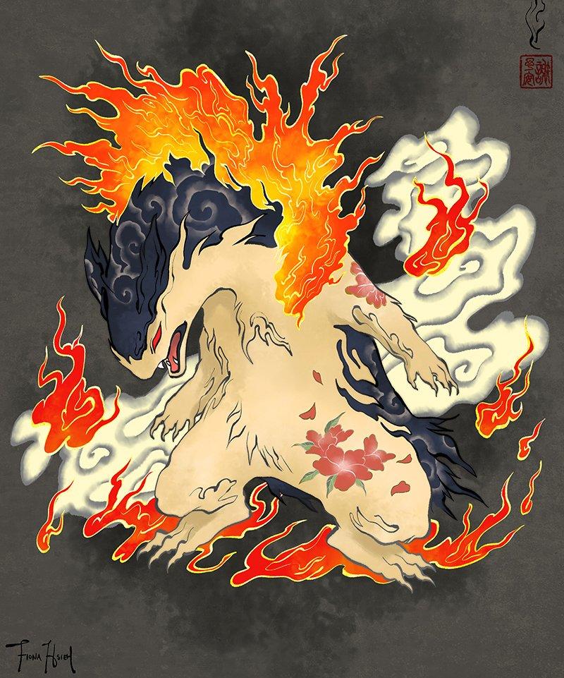 Japanese scroll styled Typhlosion | Pokémon | Know Your Meme