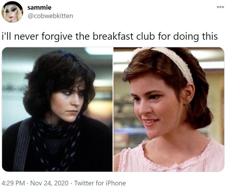 i'll never forgive the breakfast club for doing this | Know Your Meme