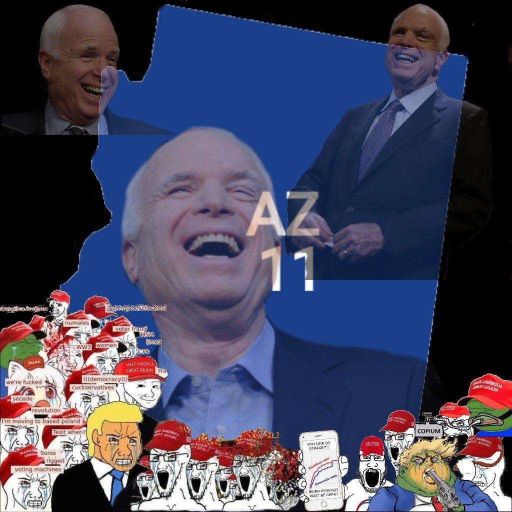 John McCain Laughs at Trump Losing Arizona | John McCain | Know Your Meme