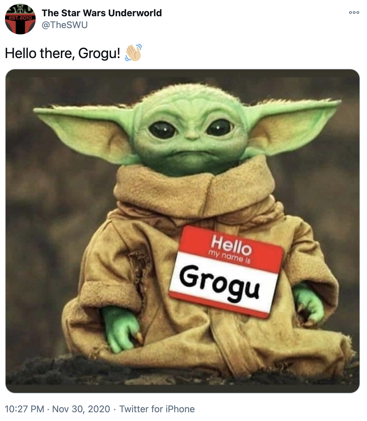 Hello there, Grogu! | Baby Yoda / Grogu | Know Your Meme