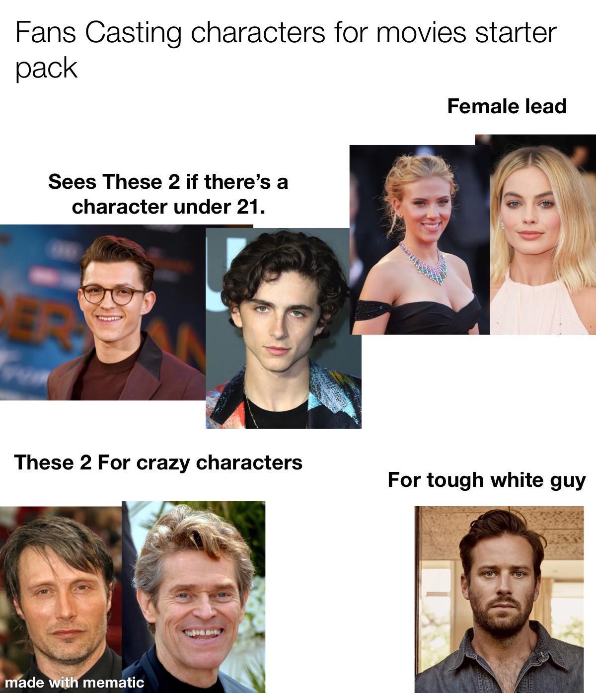 Fans casting characters for movies starter pack. | /r/starterpacks ...