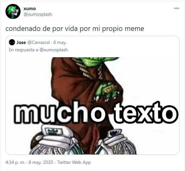 @xumosplash's post | Mucho Texto | Know Your Meme