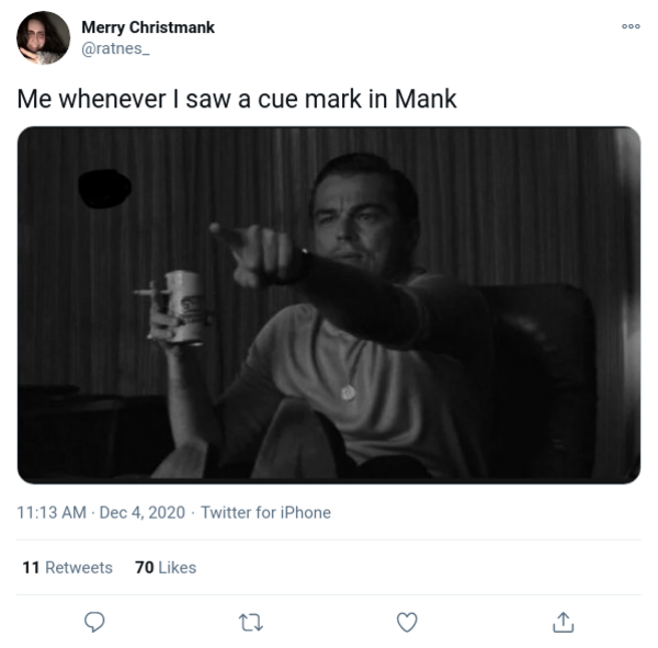 Mank Cue Mark | Pointing Rick Dalton | Know Your Meme