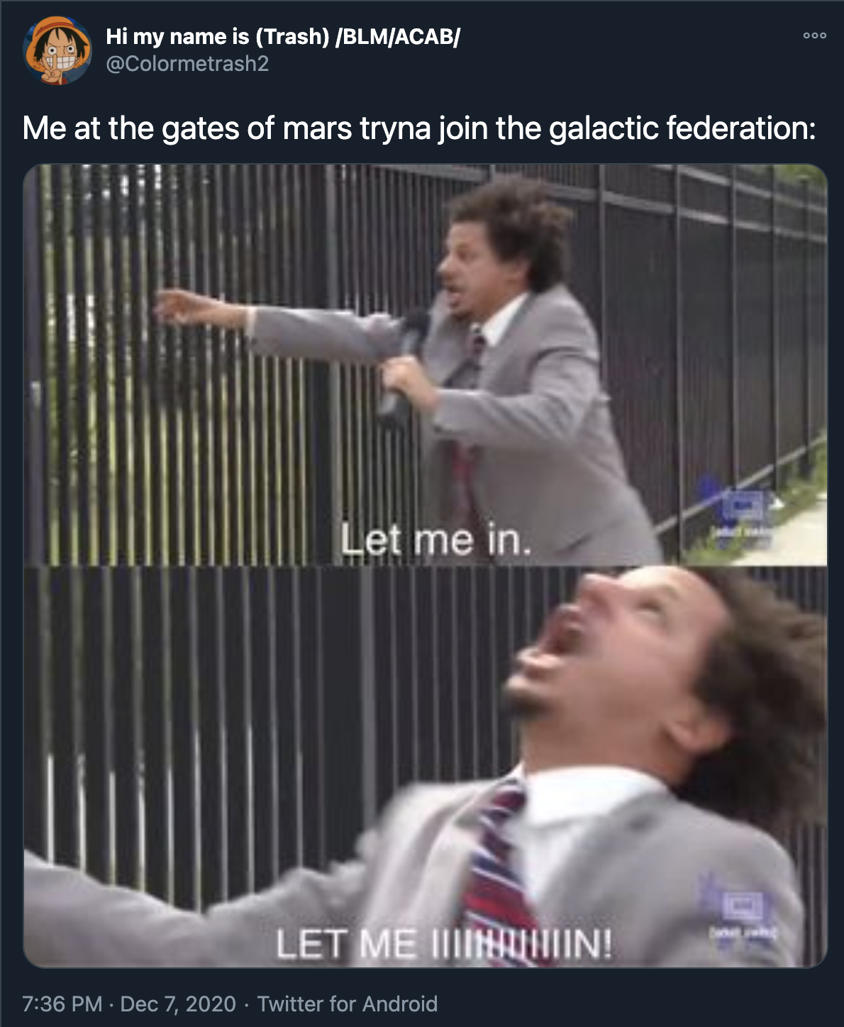 Me at the gates of mars tryna join the galactic federation: | The ...