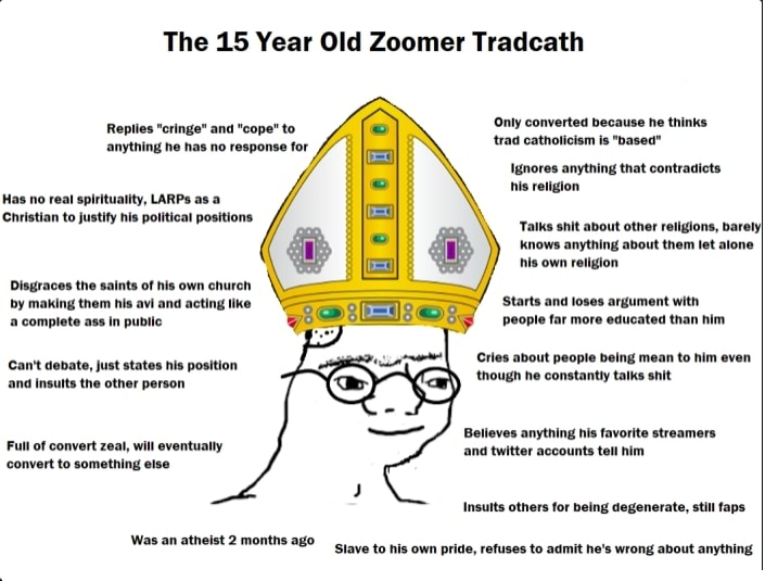 zoomer (tradcath) | Zoomer Wojak | Know Your Meme